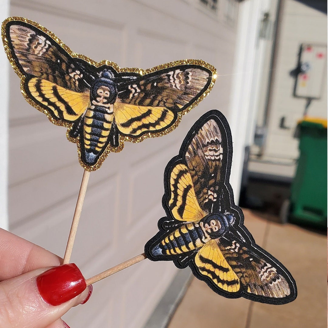 DEATH HAWK MOTH. Cupcake Toppers Gothic Decor Gothic Party - Etsy