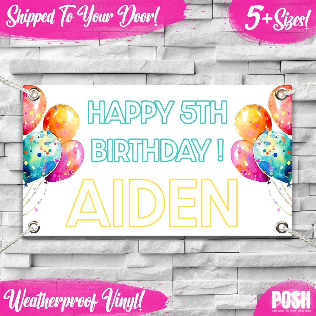 PERSONALIZED HBD BANNER | Birthday Banner, Custom Banner, 3rd Birthday ...
