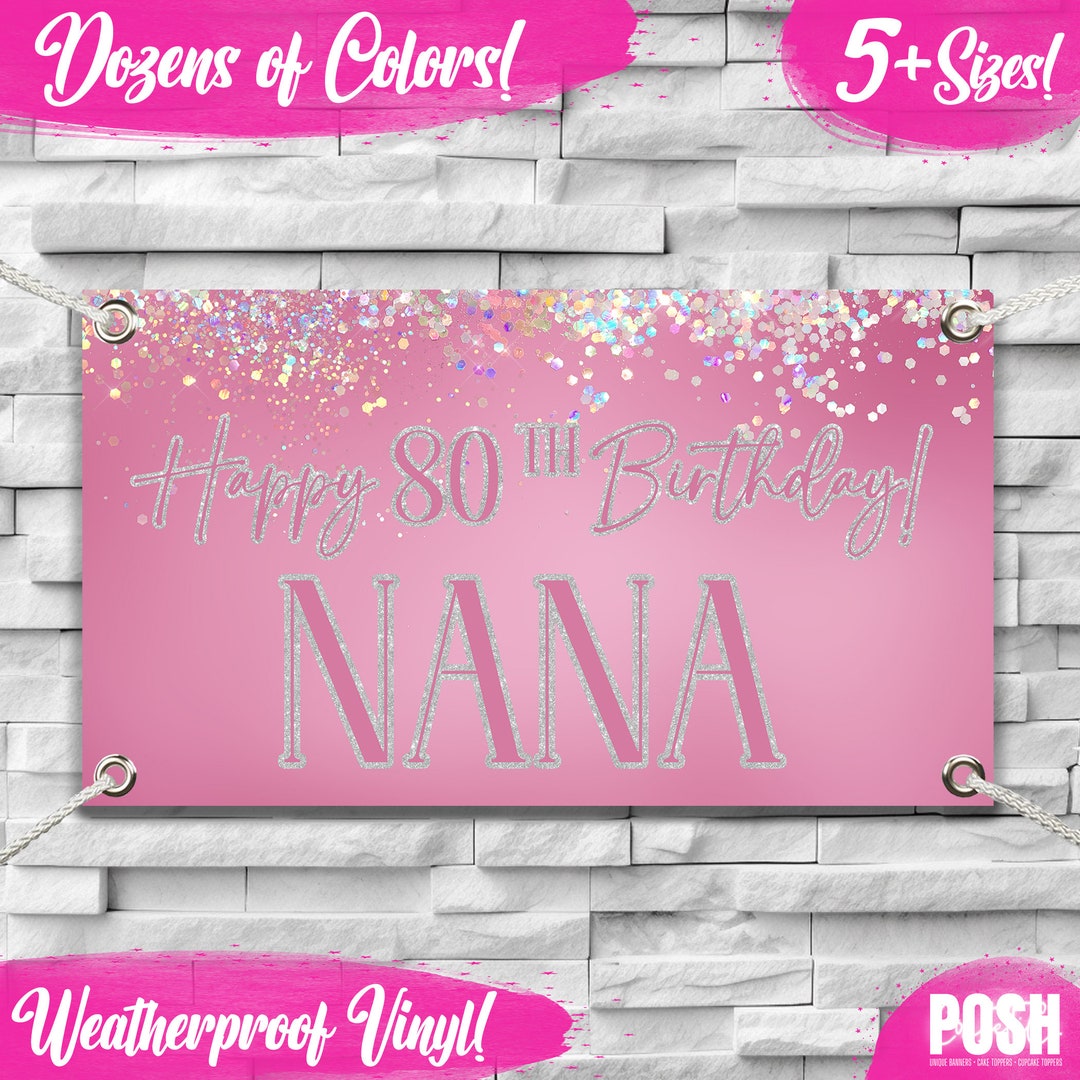 PERSONALIZED PINK BIRTHDAY | 80th Birthday, Birthday, 80th Birthday ...