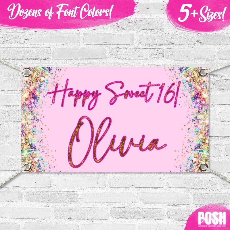 Sweet 16 Banner - Etsy