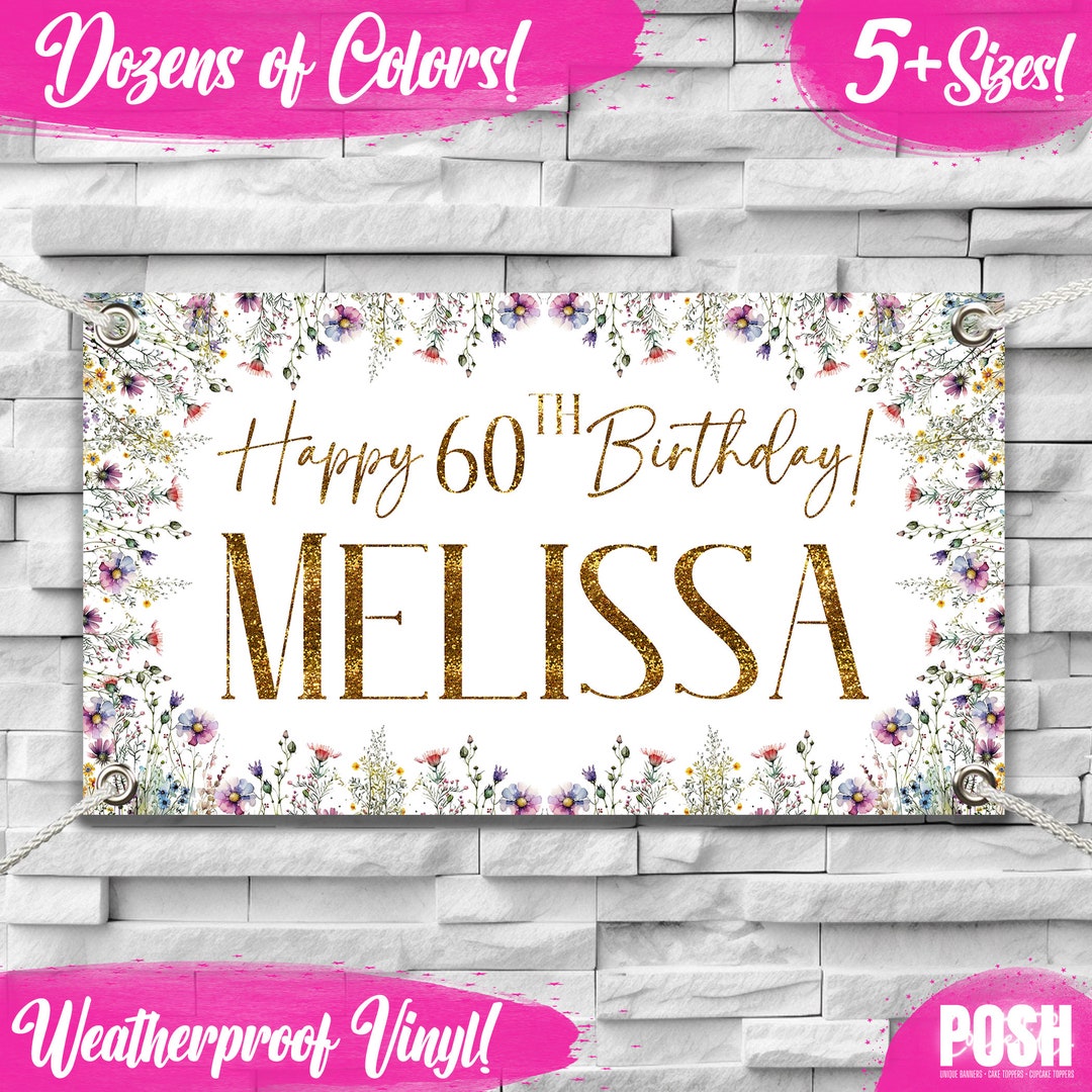 60TH BIRTHDAY BANNER | 60th Birthday, 60, 60th, Banner, Custom Banner ...