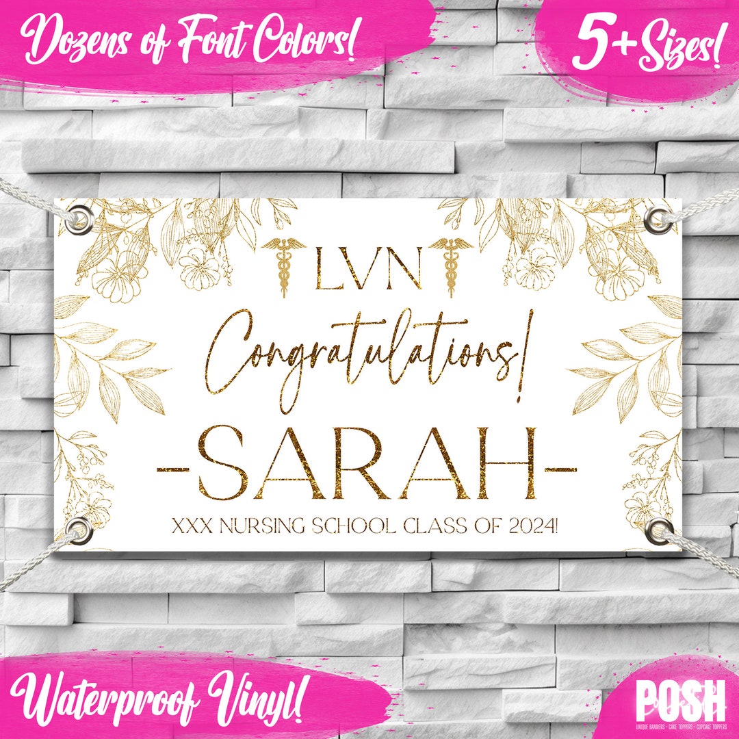 PERSONALIZED LVN BANNER | Registered Nurse, Registered Nurses, Nurse ...