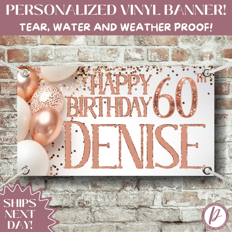 60TH BIRTHDAY BANNER | 60th Birthday, 60, 60th, Banner, Custom Banner ...
