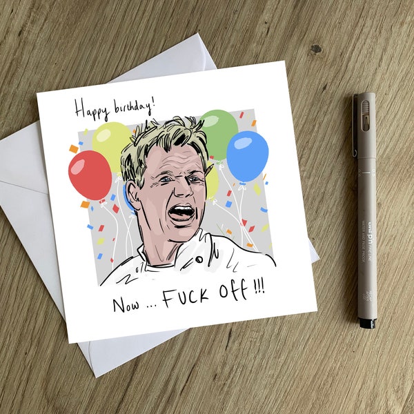 Gordon Ramsey Birthday Card - Etsy