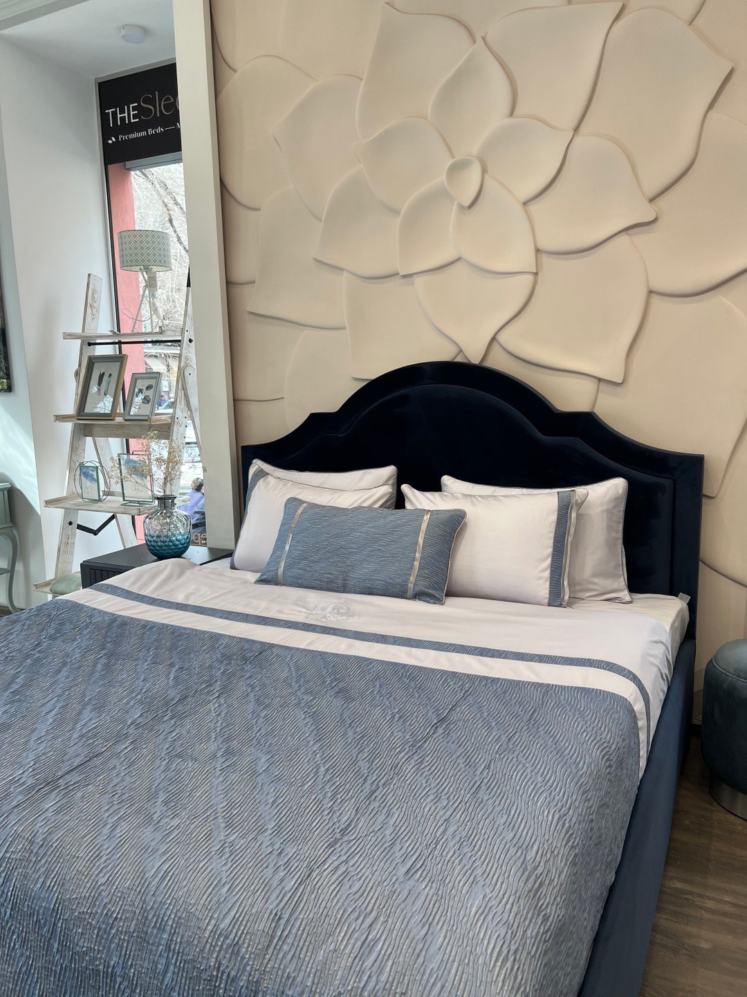 Bedding , Antique Blue and Gray Bedspread and Bedding Set, Luxury ...