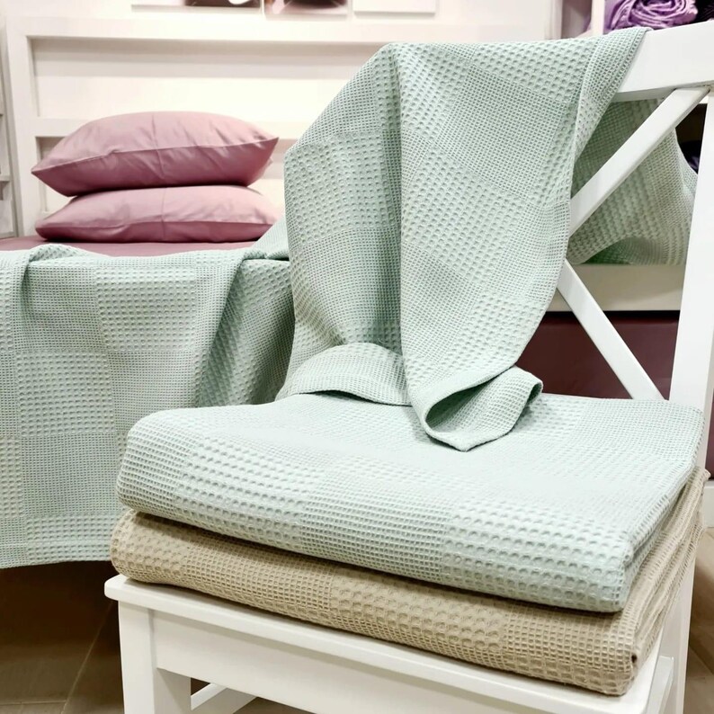 Natural Cotton Bedspread/comfort & Soft Organic Fabric Bedspread ...