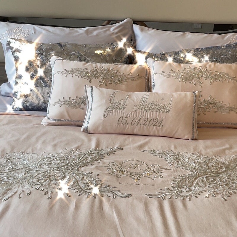 Embroidered Bedding - Etsy