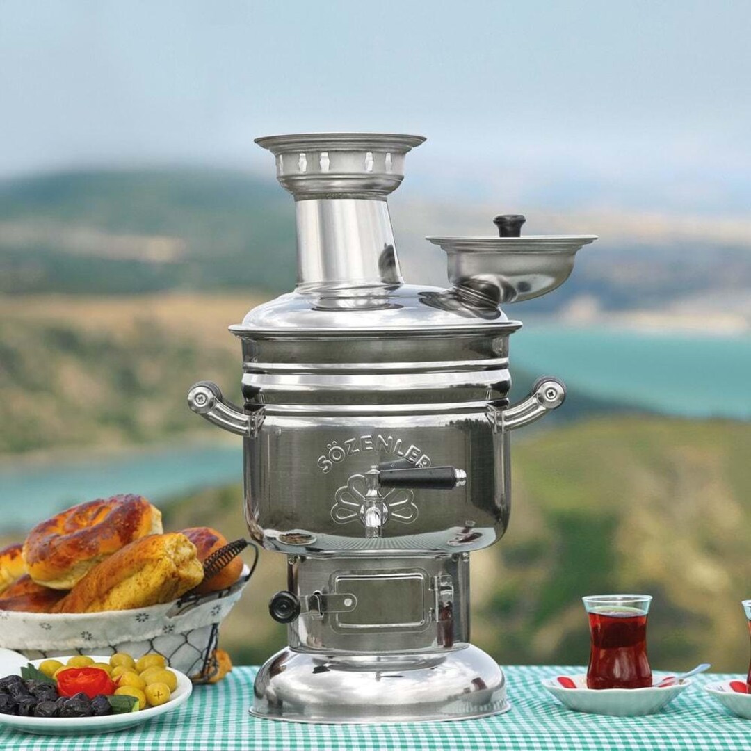 KS11 4 Lt CHROME COAL SAMOVAR Turkish Samovar - Etsy