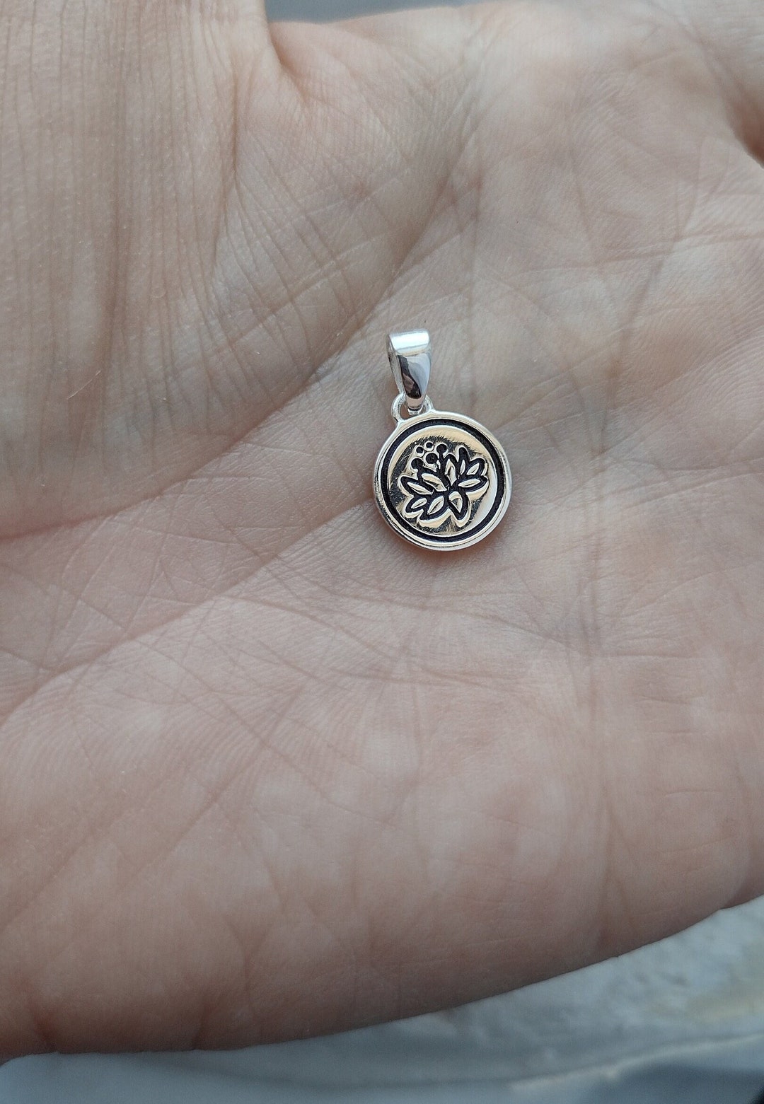 Sterling Silver Lotus Flower Pendant Charm - Etsy Australia