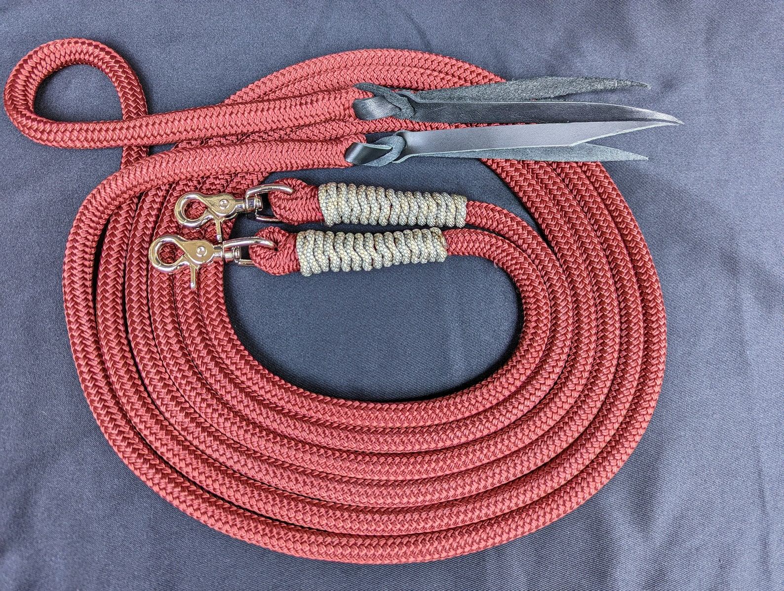 SPLIT REINS With PARACORD Rope Reins Double Braided Nylon - Etsy