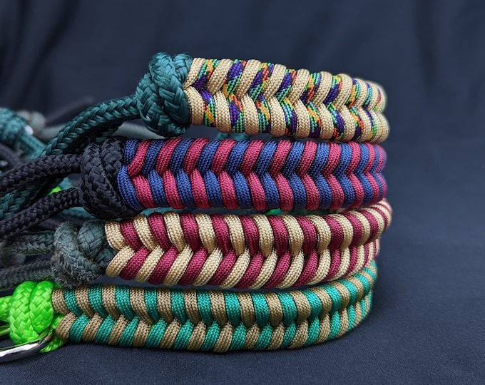 ROPE HALTER With PARACORD Noseband, Trail, Arena, Training, Natural ...