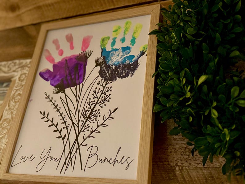 Printable Kids Handprint Flower Craft Keepsake | .PDF Instant Download ...