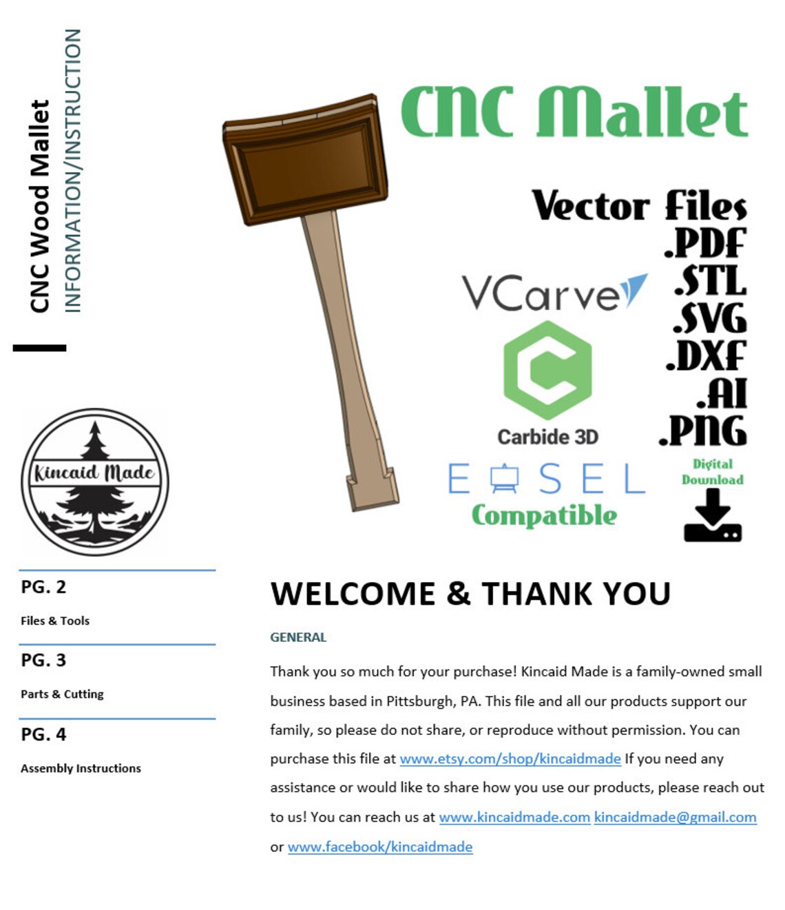 Wooden Mallet CNC Files | Crafting Vector Files (.STL .SVG .dxf .pdf ...