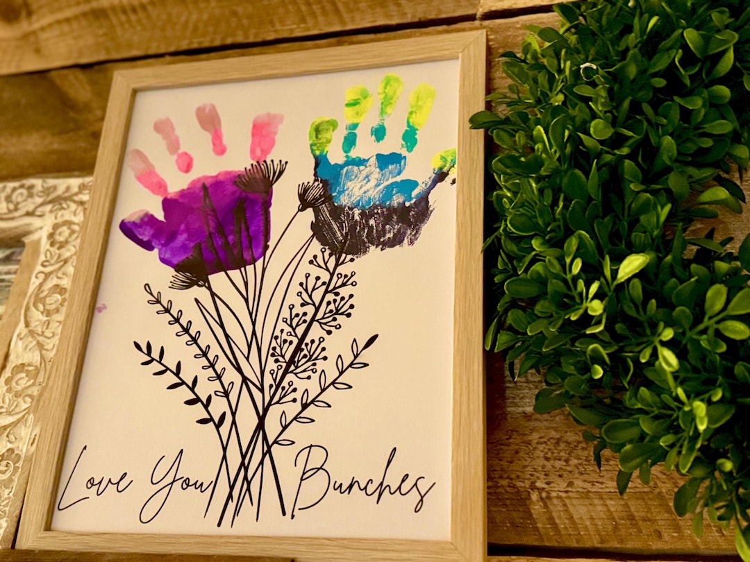 Printable Kids Handprint Flower Craft Keepsake | .PDF Instant Download ...