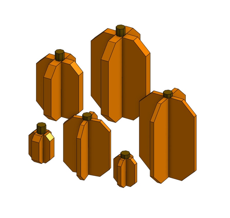 CNC Wooden Pumpkin Blueprint: Fall Decor Vector Files (digital Download ...