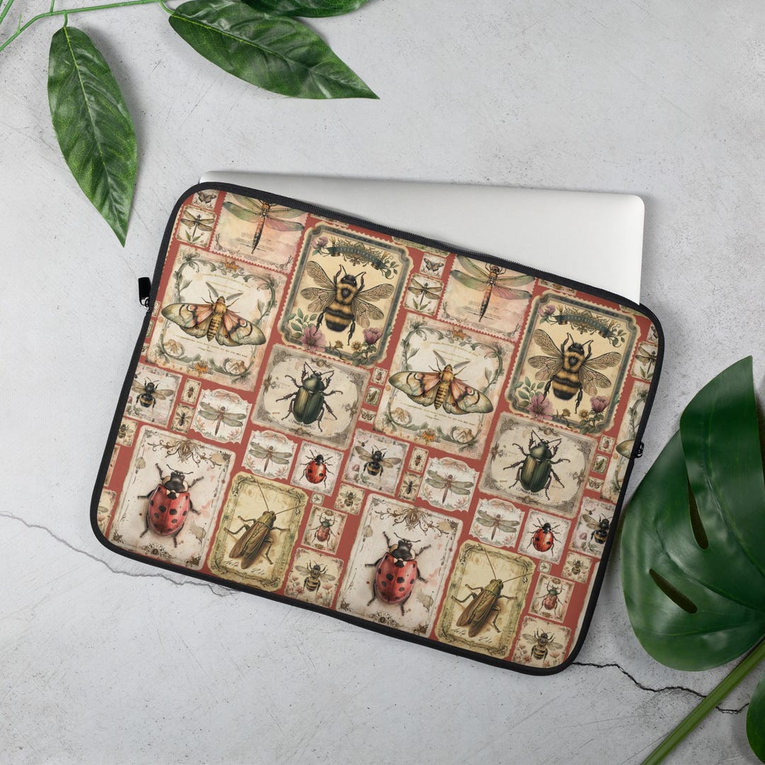 Vintage Style Bug & Insect Laptop Sleeve | Gift Idea for Dad, Brother ...