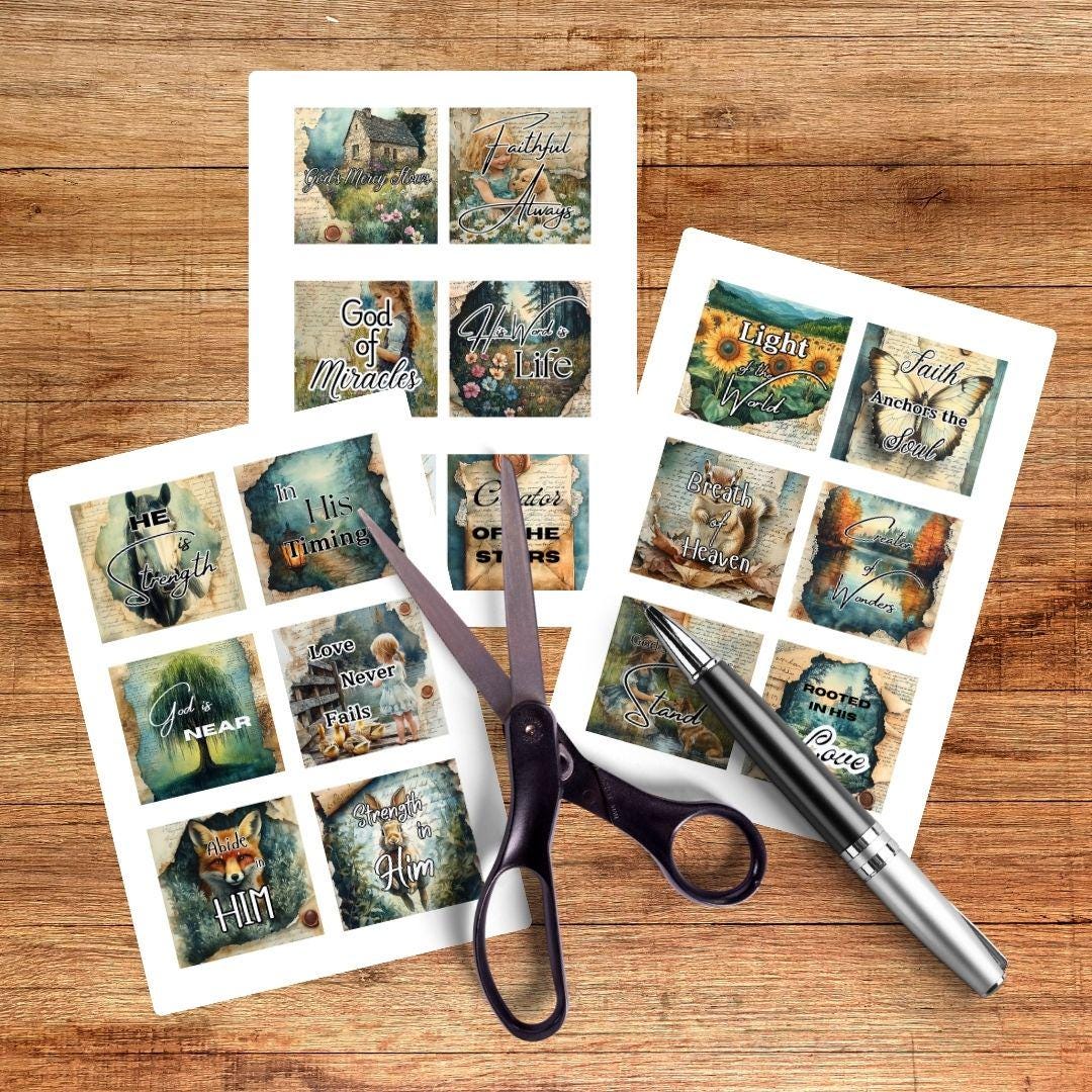 Printable Scrapbook or Tracking Cards – 18 Unique Designs | Instant ...