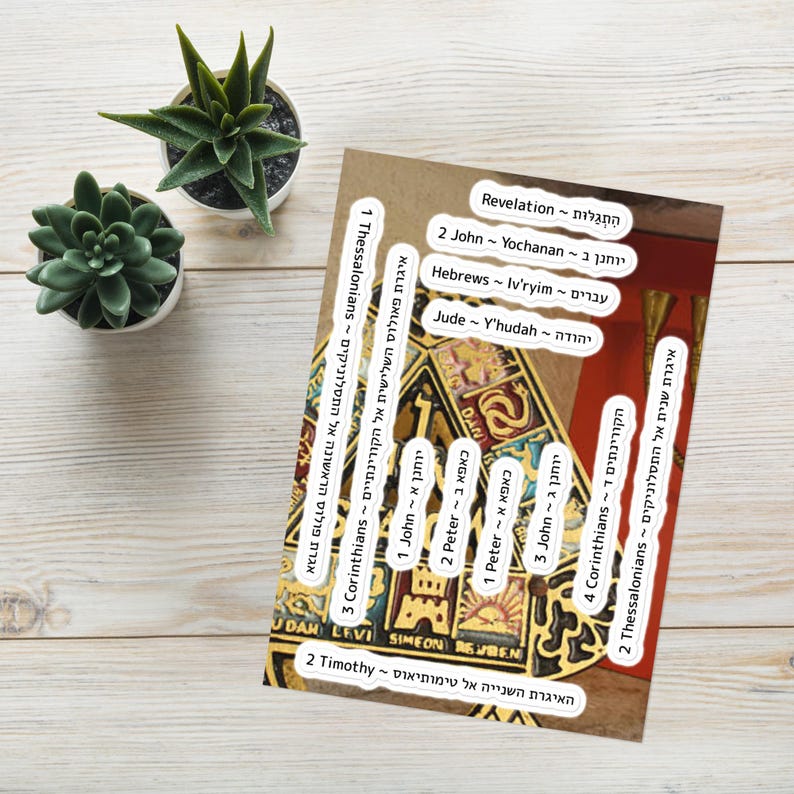 Bible Title Page Stickers | New Testament (13 Labels) | Hebrew ...