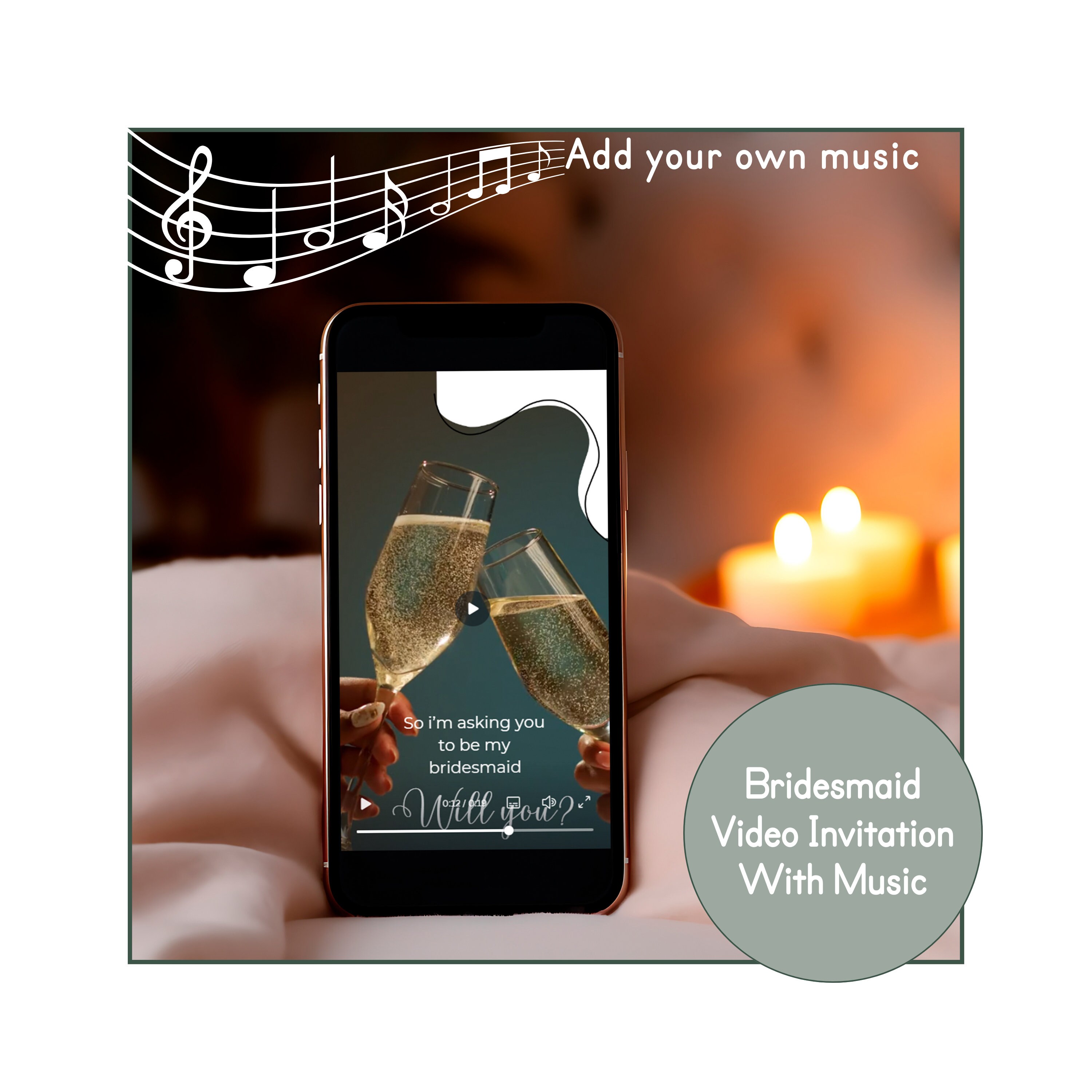 Animated Bridesmaid Proposal Video Invitation, Will You Be My ...