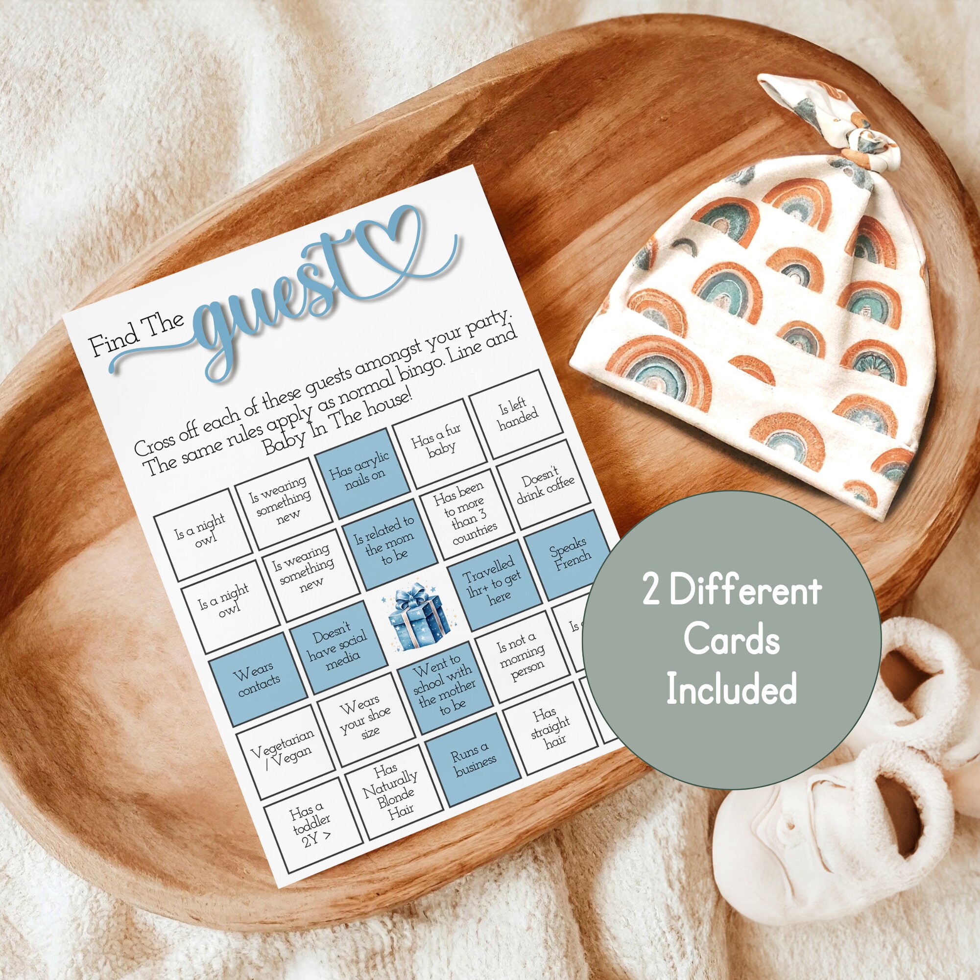 Guess the Guest Baby Shower Game Card Activities Bundle, Pack of 3 ...