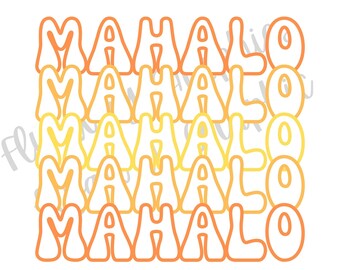Mahalo Stickers - Etsy
