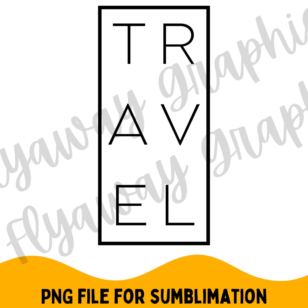 Travel Letters PNG || Travel Shirt Design || Stacked Font PNG - Etsy