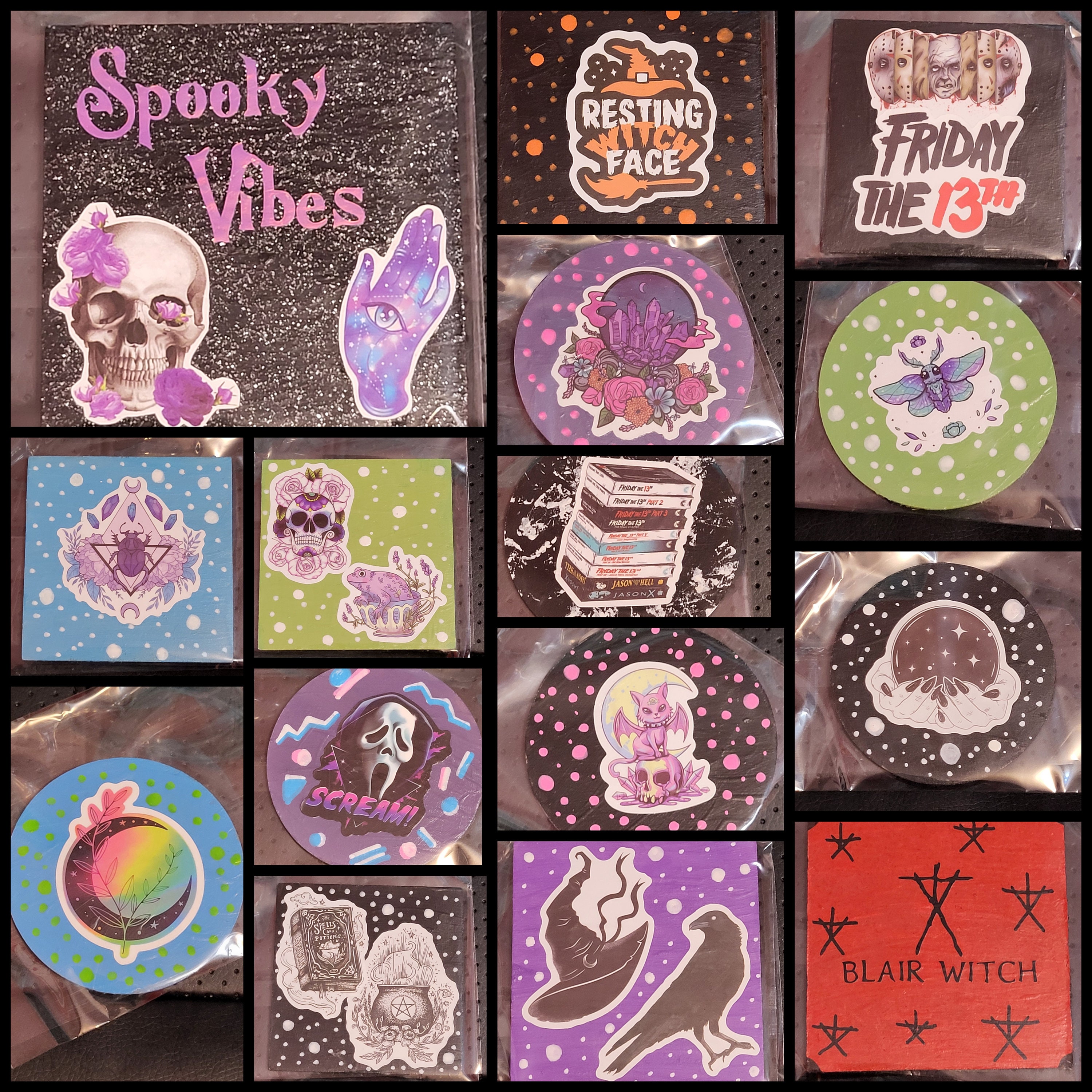Witch Horror Movie Magnets Moth Crystals Spooky - Etsy