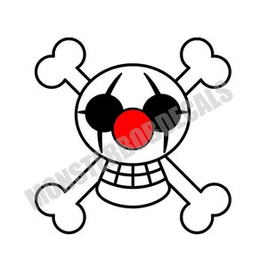Buggy Skull Logo Anime Straw Hat Pirate Clown - Etsy