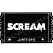 Scream Movie Ticket Vinyl Decal, Horror Movies, Slashers, Scary Movie ...