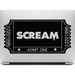 Scream Movie Ticket Vinyl Decal, Horror Movies, Slashers, Scary Movie ...