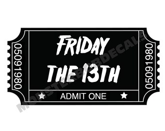 Scream Movie Ticket Vinyl Decal Horror Movies Slashers | Etsy