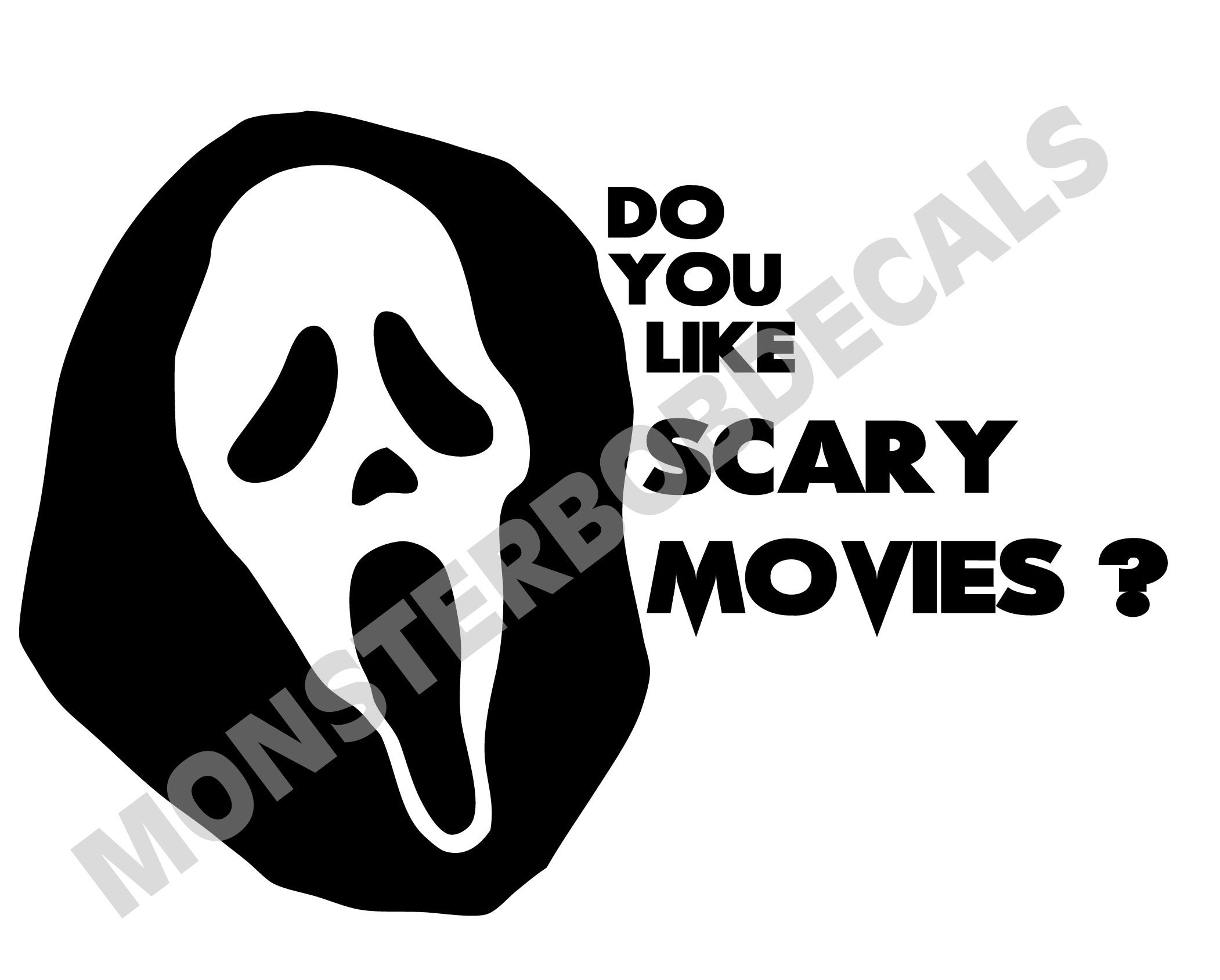 Ghostface Vinyl Decal, Scream, , Horror Movies, Slashers, Scary Movie ...