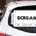 Scream Movie Ticket Vinyl Decal, Horror Movies, Slashers, Scary Movie ...