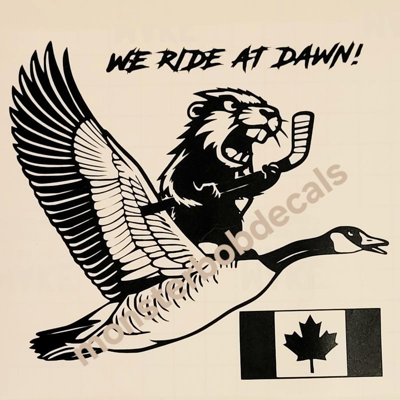 Beaver Goose Sticker - Etsy