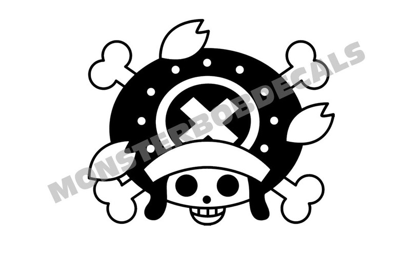 Chopper Logo Decal Skull Straw Hat Pirate Anime - Etsy