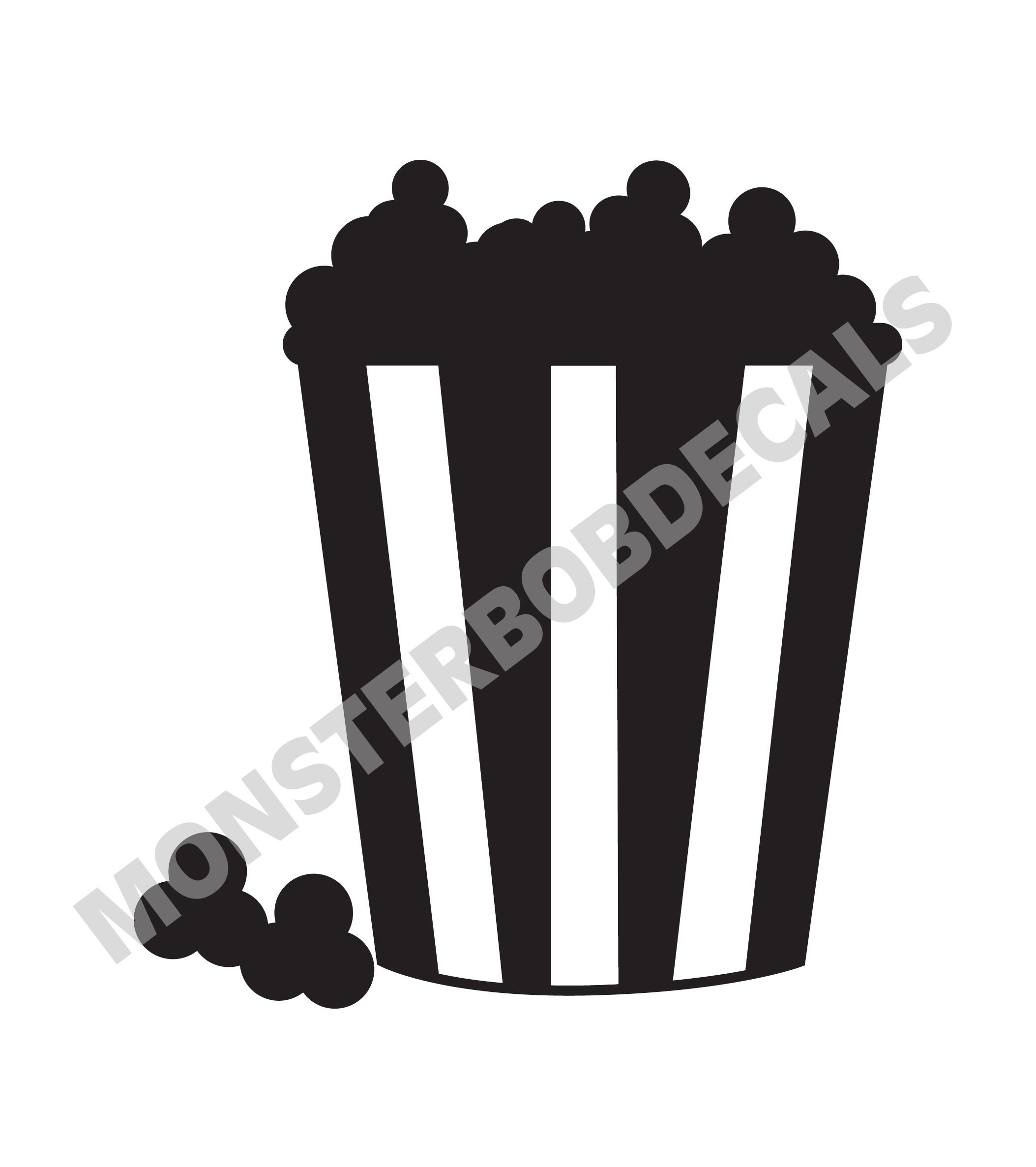 Popcorn Bucket Vinyl Decal - Etsy