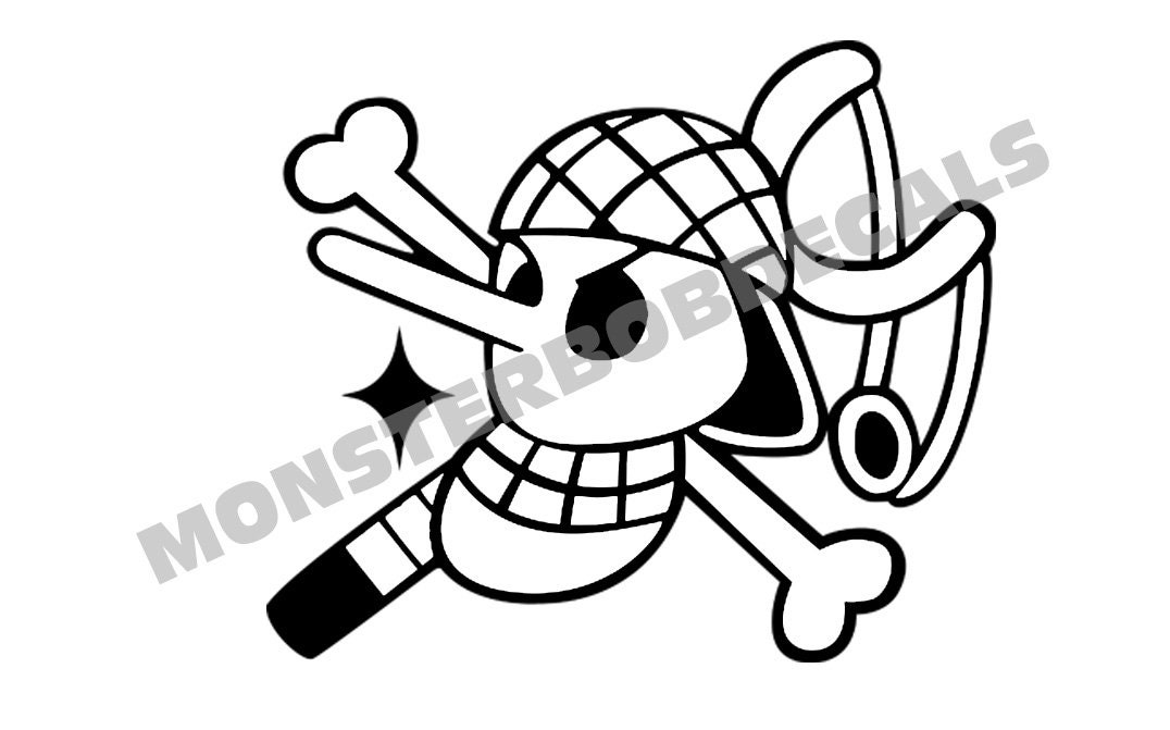 Usopp Logo Decal Skull Straw Hat Pirate Anime - Etsy