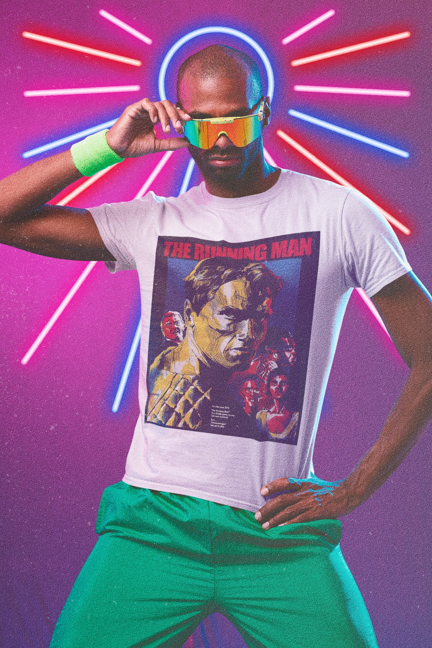 The Running Man Movie Poster Style T Shirt, Running Man Soft T-Shirt ...