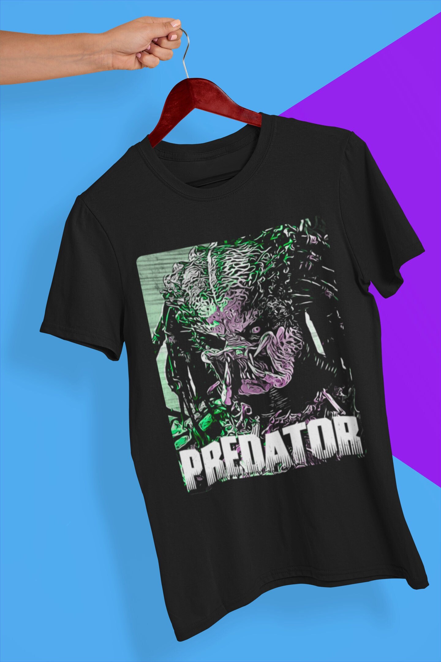 The Predator Soft T-Shirt, Predator Movie Poster Shirt, 80s Movie ...