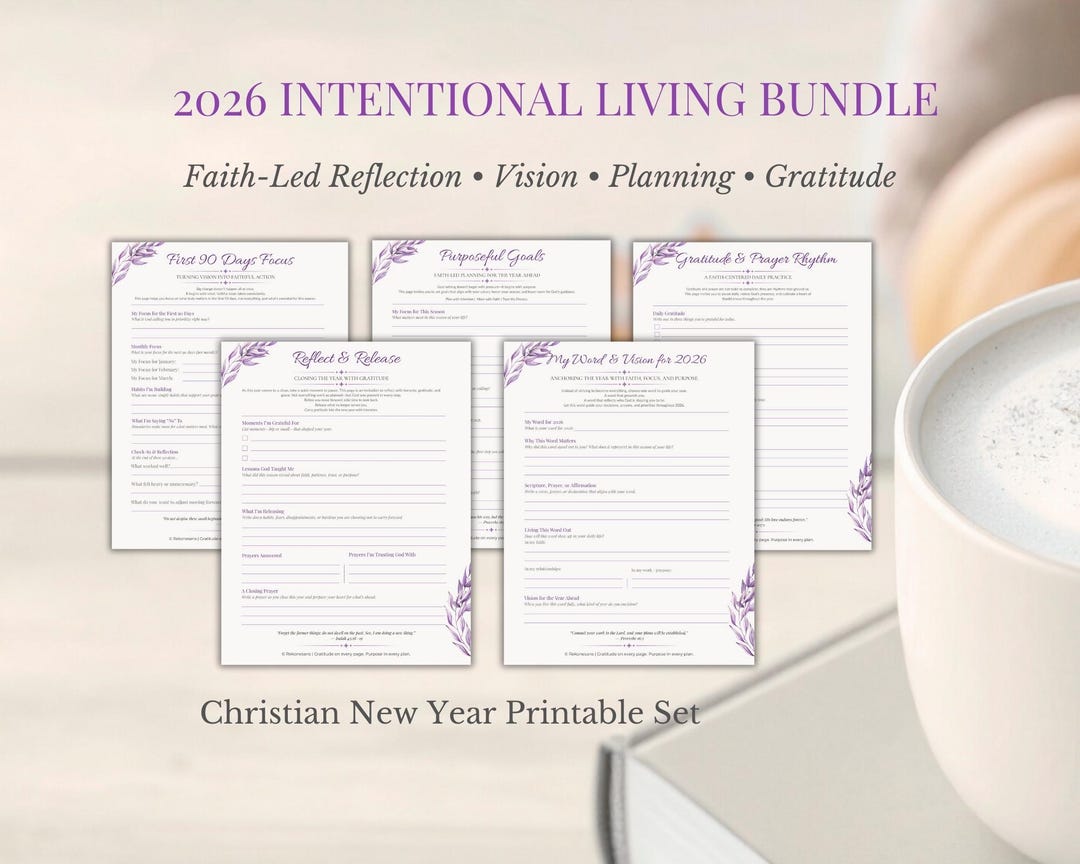 2026 Christian Planner Bundle | Faith-based New Year Printables ...