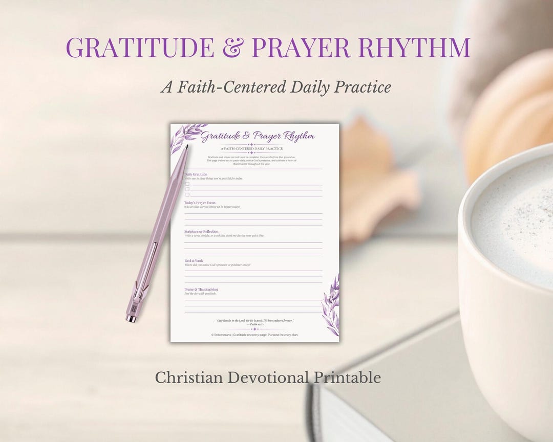 Gratitude & Prayer Tracker Printable | Christian Devotional Journal ...