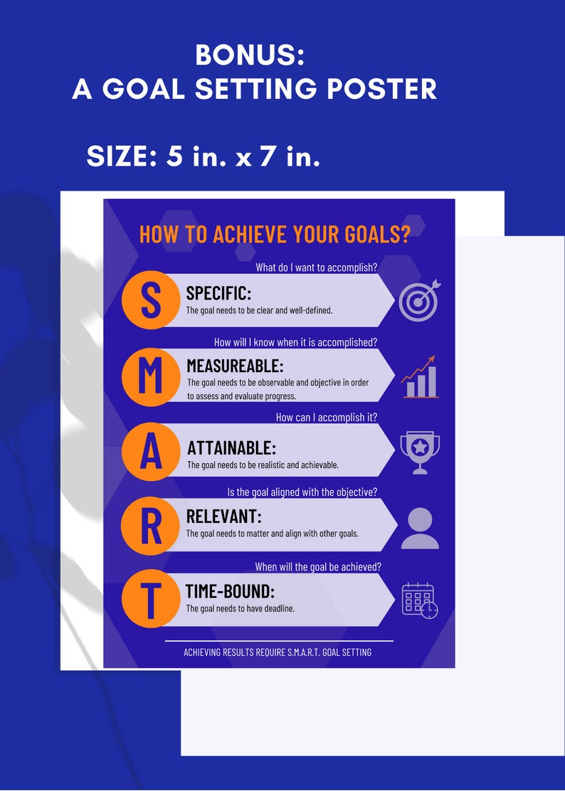 S.M.A.R.T. Goal Setting Worksheet - Printable Template (digital) - Etsy