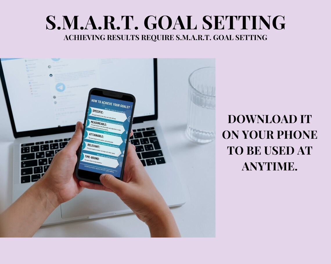 S.M.A.R.T. Goal Poster | Printable | Goal Setting | Blue | Motivational ...