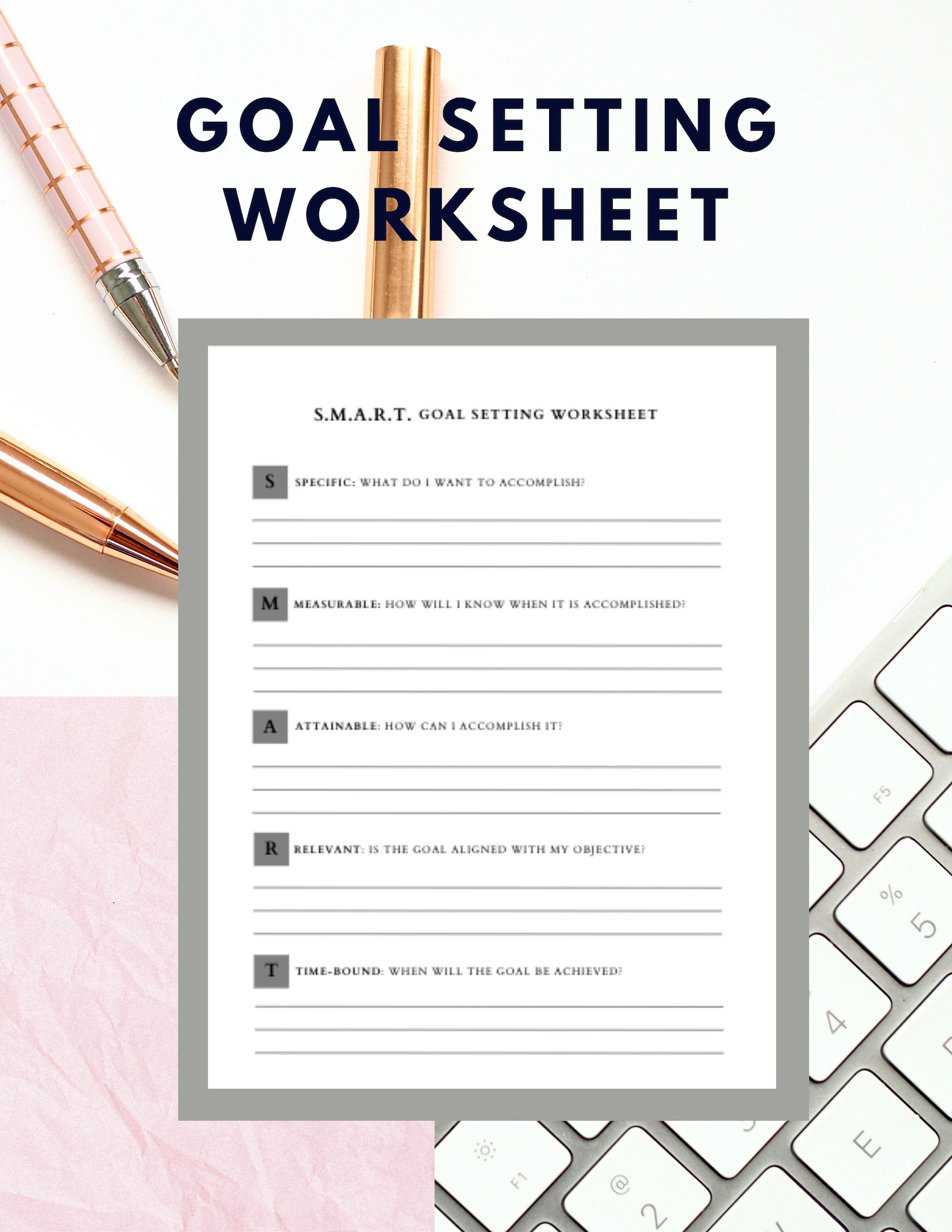 S.M.A.R.T. Goal Setting Worksheet - Goal Setting Printable - Digital - Etsy