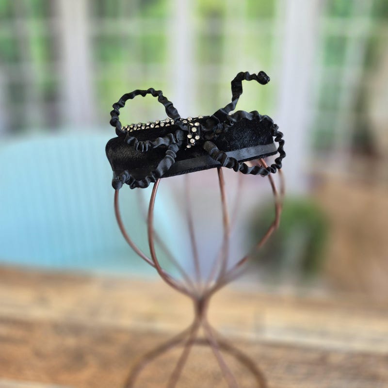 1950s Black Cocktail Hat - Etsy