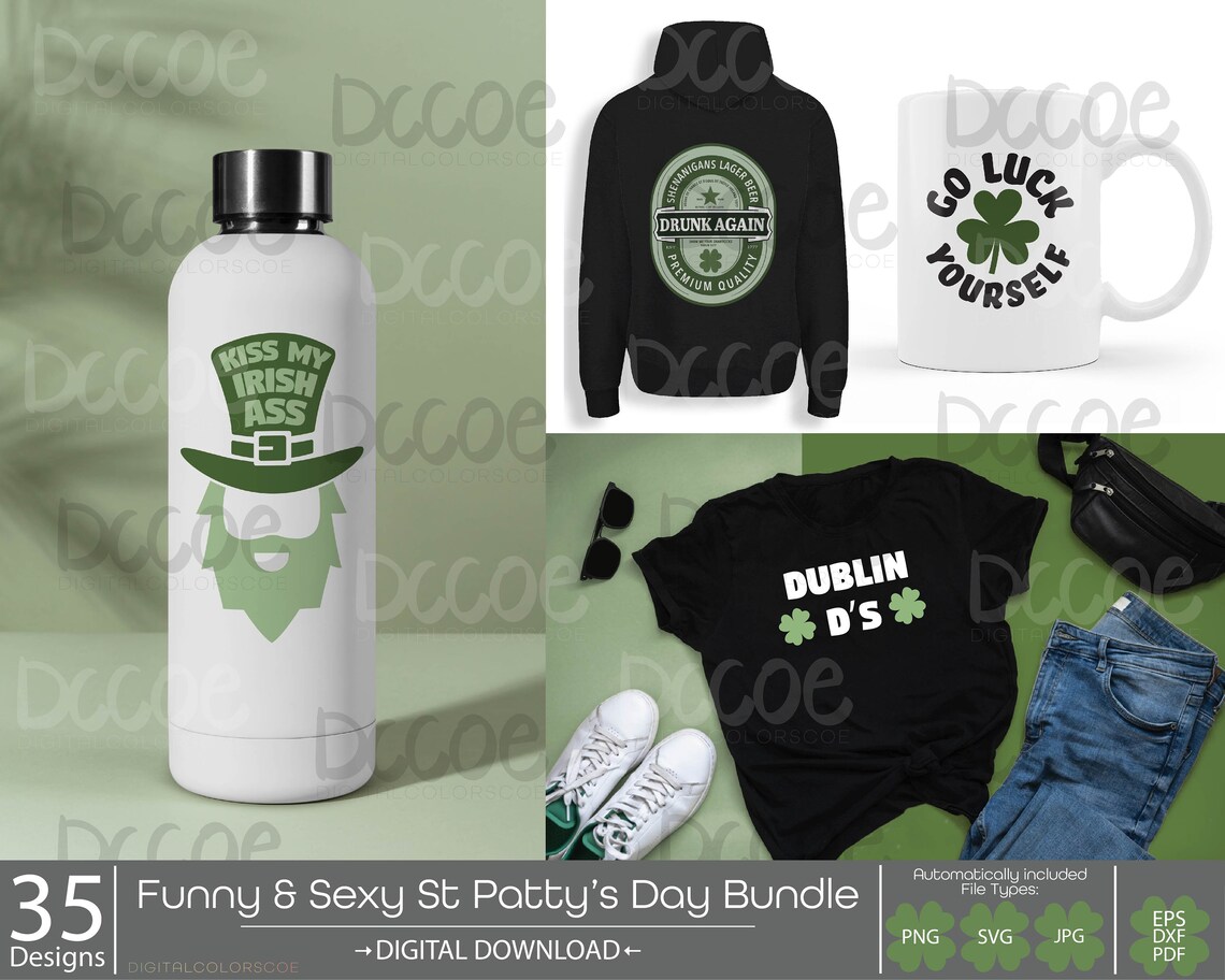 Funny St Patricks Day Bundle Svg | Sexy & Sarcastic Svg | Shamrock Four ...
