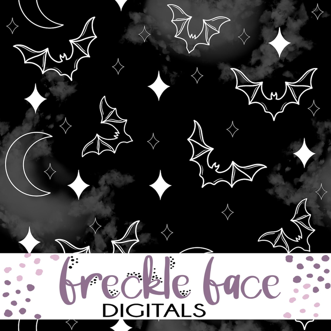 Spooky Bat Seamless Pattern PNG - Etsy