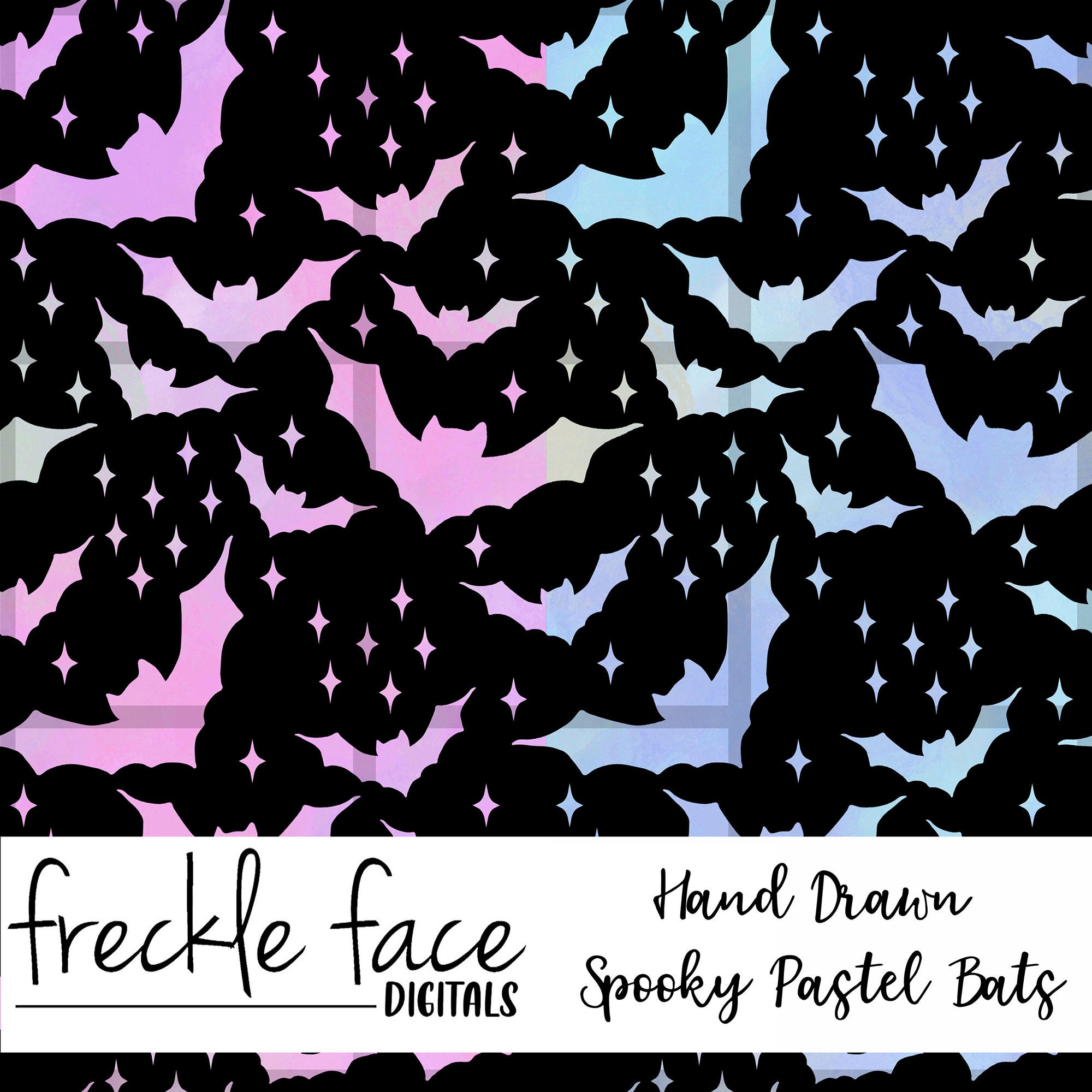 Seamless Spooky Gothic, Digital Pattern, Seamless File, Bats, Cute ...