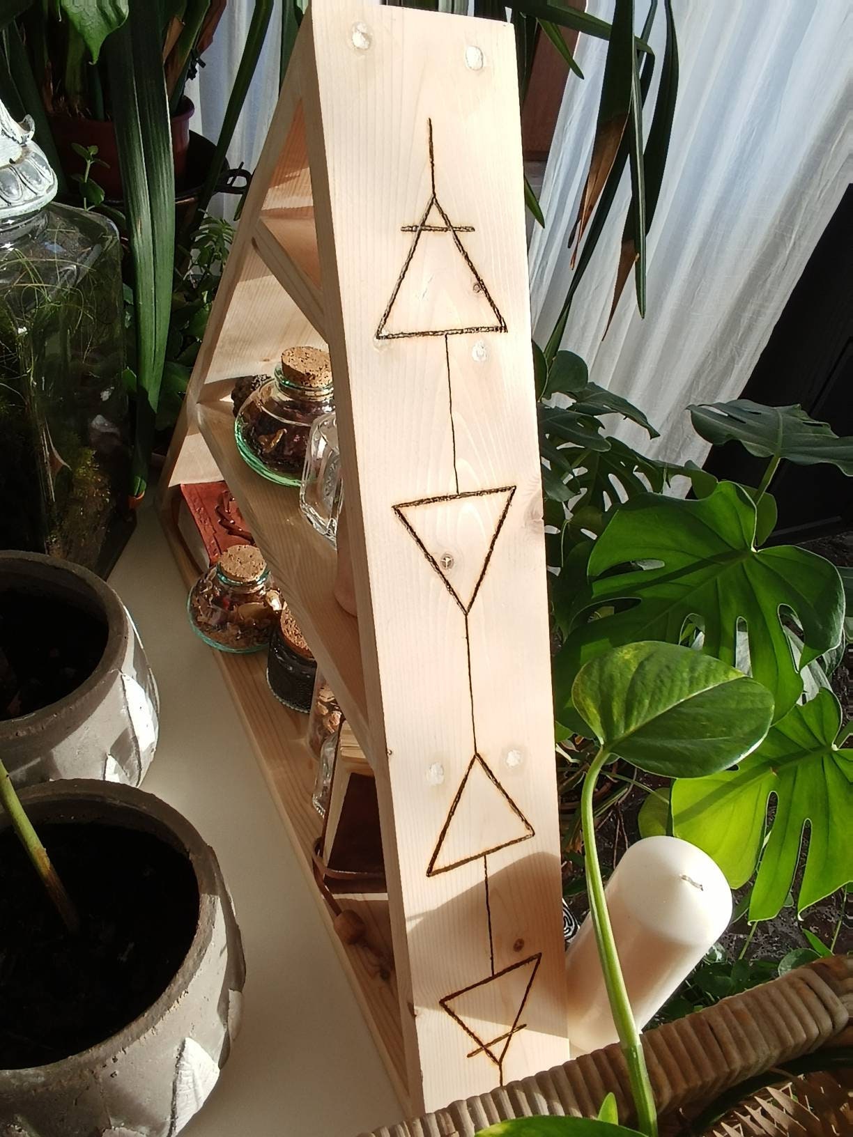 Triangular Wooden Shelving, Triangle in Wood, Wooden Shelving - Etsy