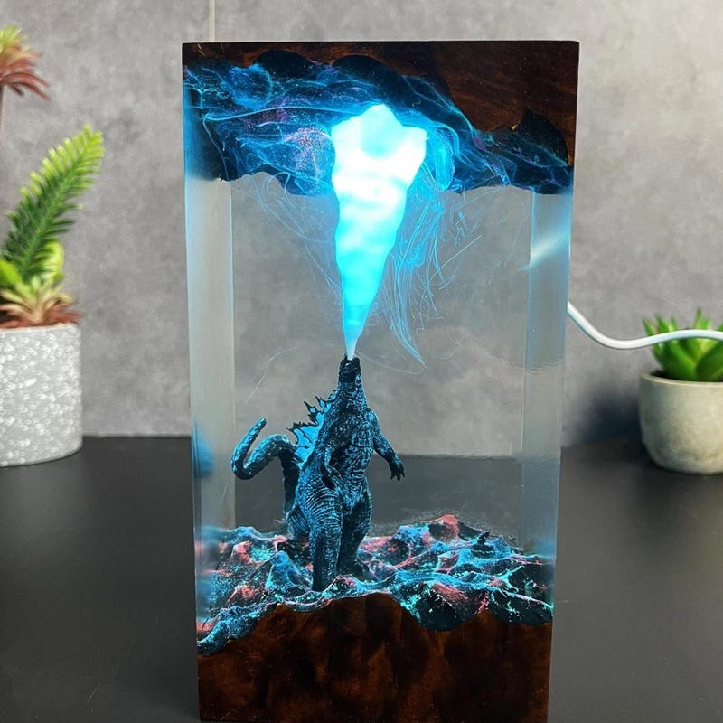 Godzilla Lamp - Etsy